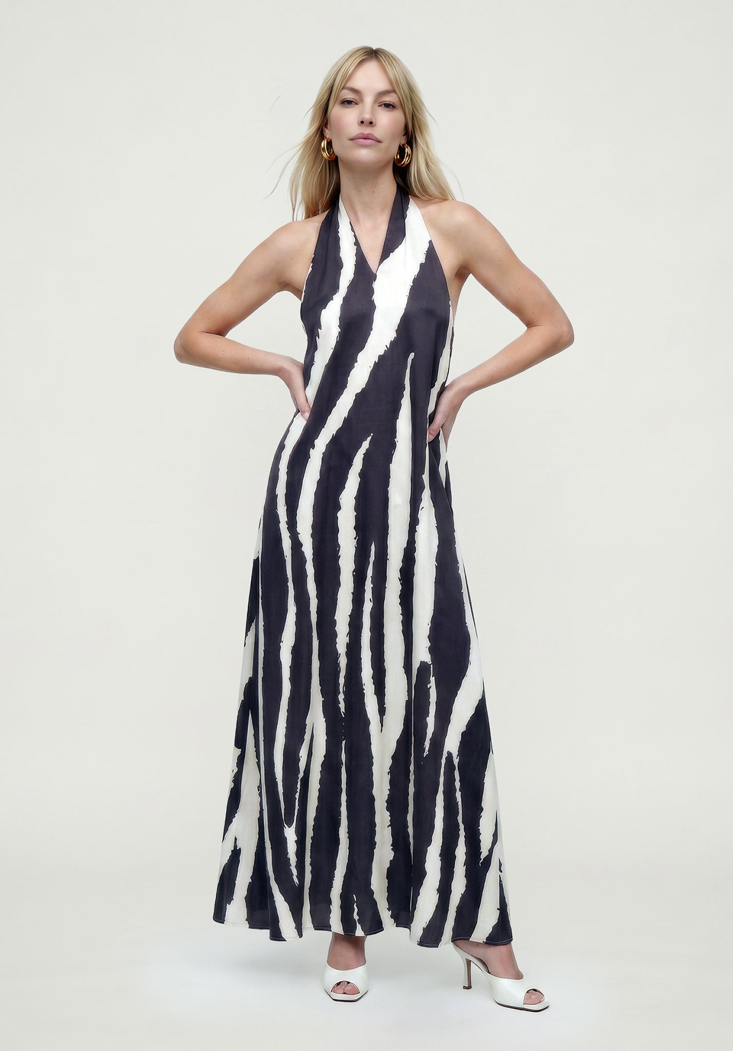 PREORDER Belle Zebra Print Maxi Dress in Black and White – Lily and Lionel