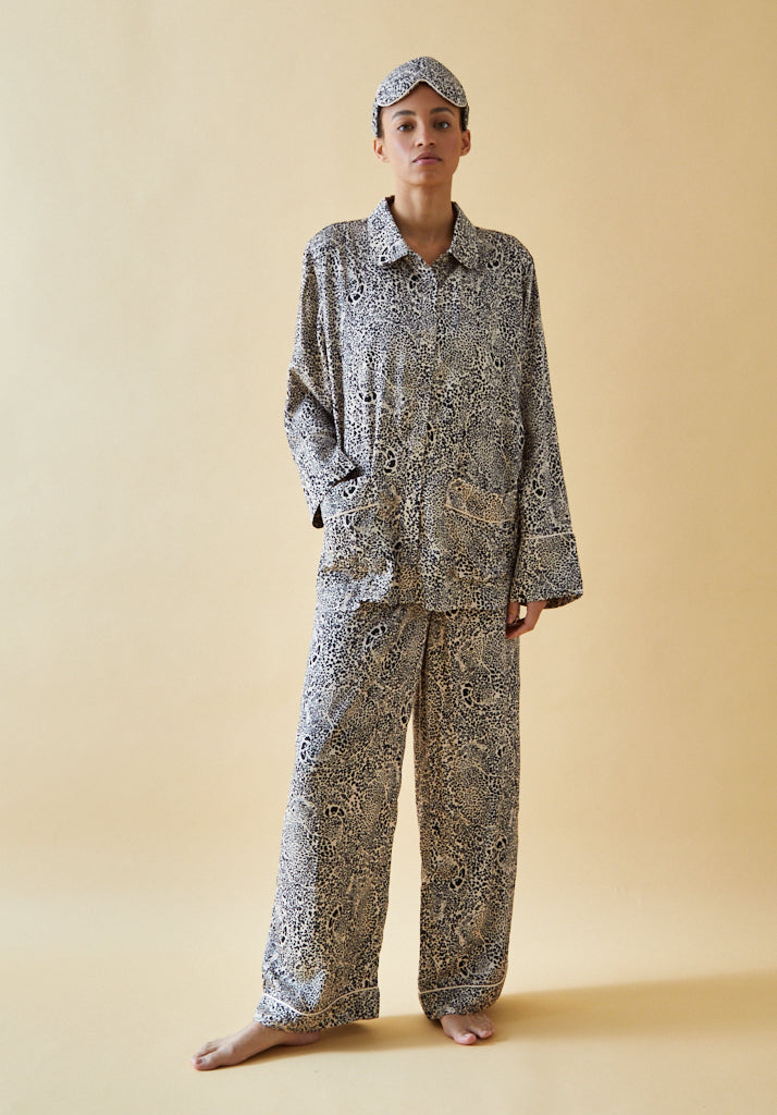 Evie Pyjama Set Hidden Leopard | Nightwear | LilyandLionel – Lily and ...