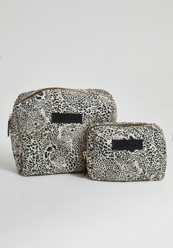 Leopard print makeup bag store
