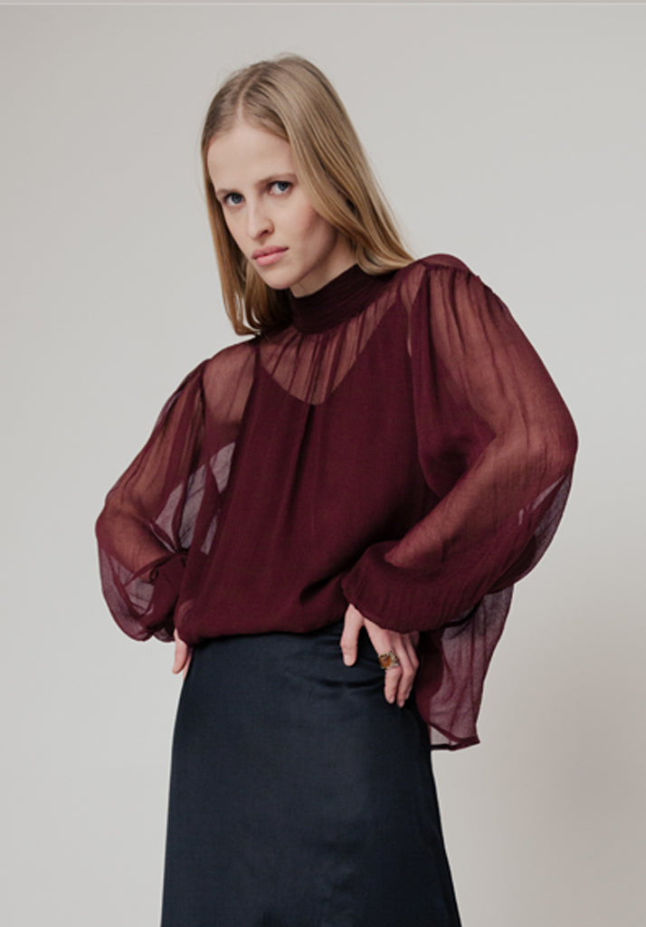 Molly Blouse in Burgundy | Tops | Lily and Lionel – Lily and Lionel ...